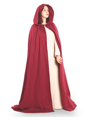 HERO Burgundy - Women's Medieval Viking Hooded Cloak – bycalvina